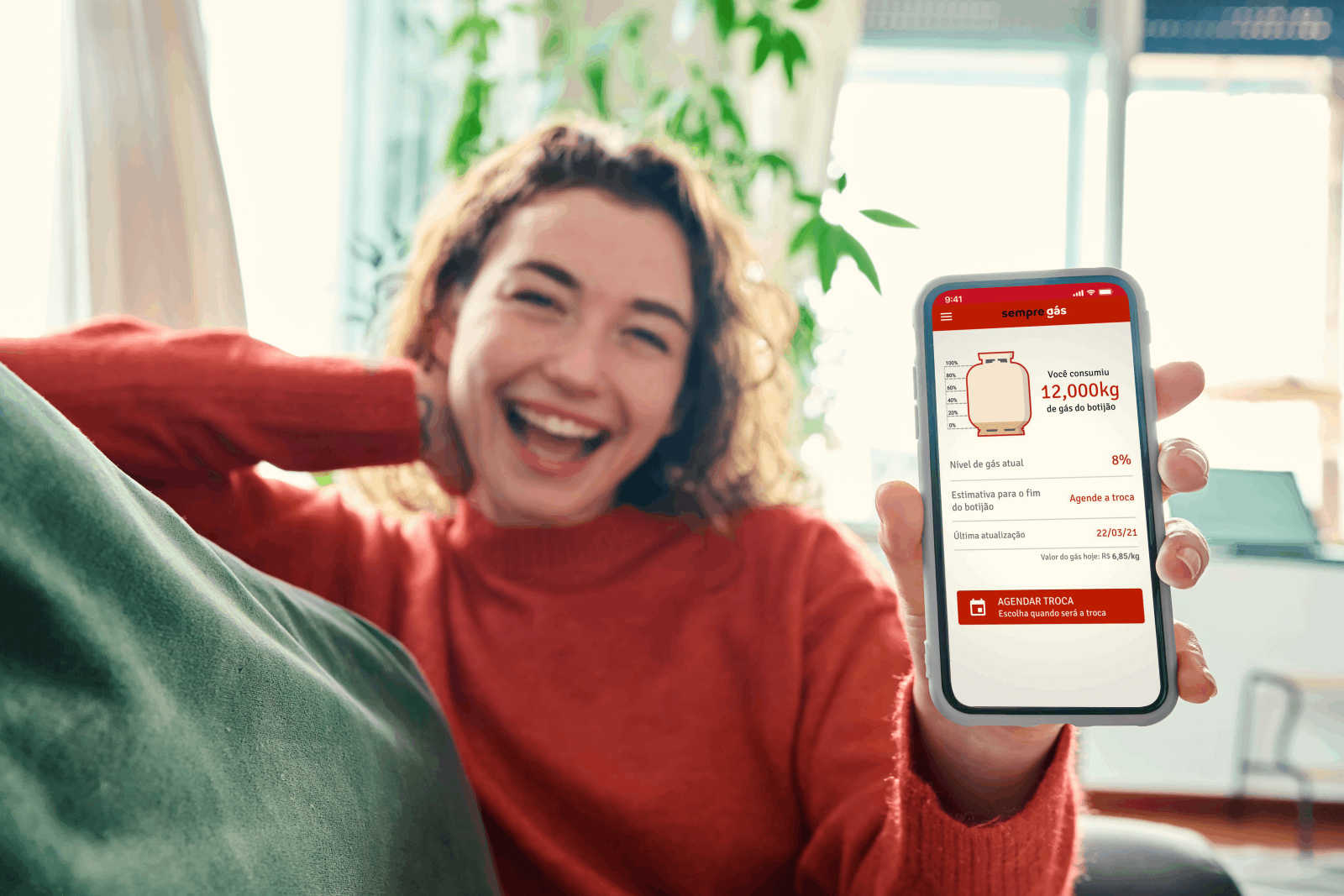 Sempre gás: Pague por mês só o que consumir do seu botijão!