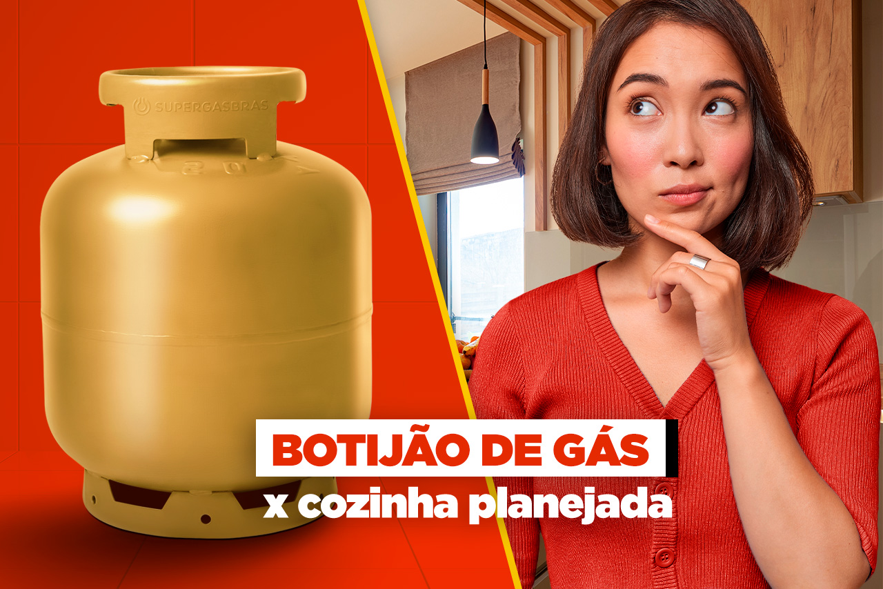 Onde colocar o botijão de gás na cozinha planejada?